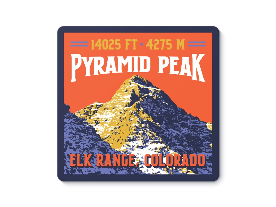 Pyramid Peak Colorado 14er Sticker - Etsy