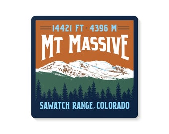 Mt. Democrat Colorado 14er Decal Sticker - Etsy