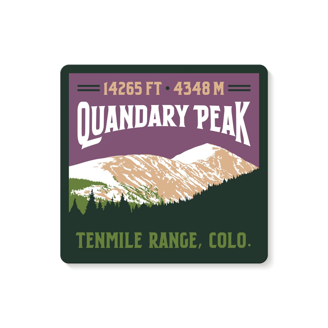 Quandary Peak Colorado 14er Sticker - Etsy
