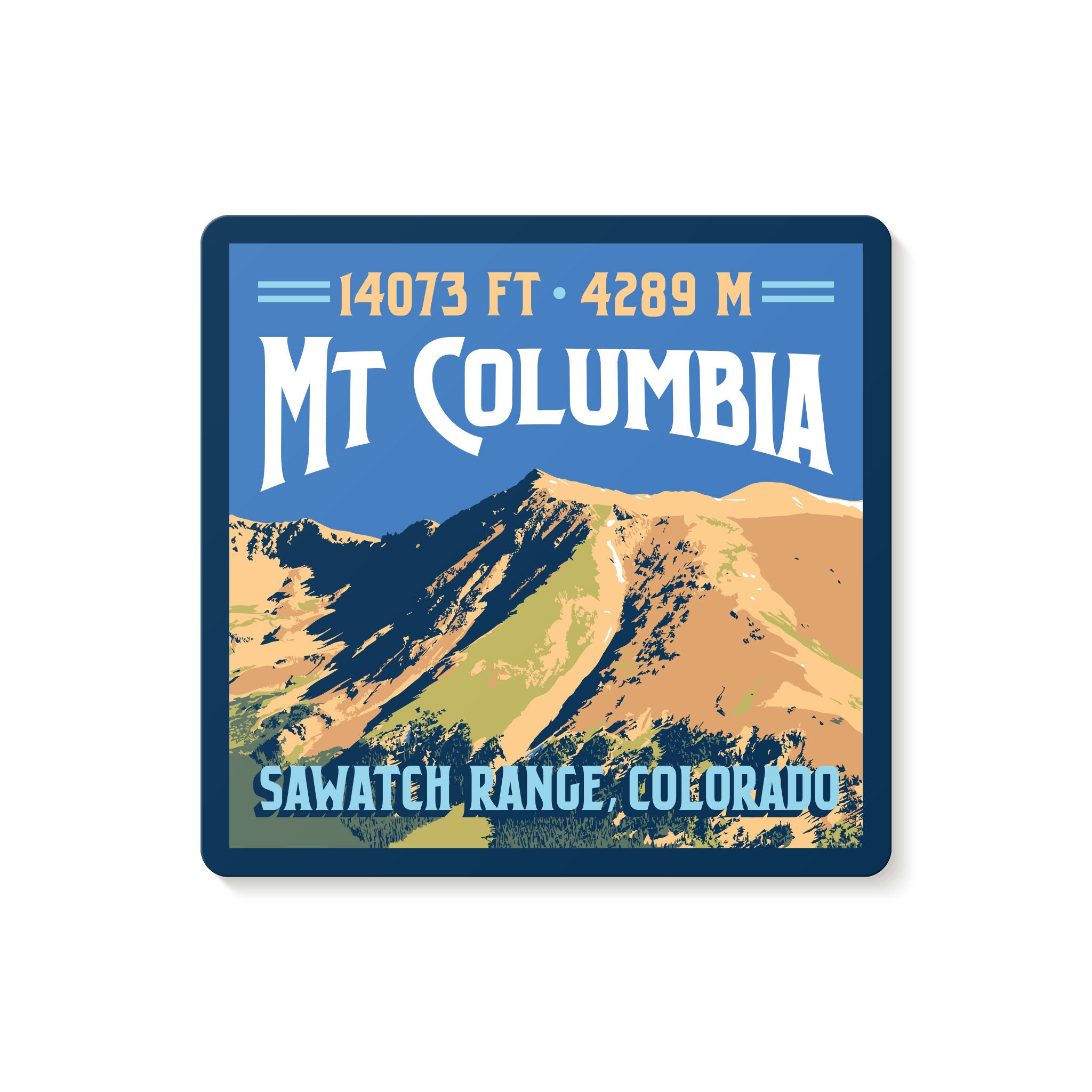 Art & Collectibles Mt Columbia Colorado 14er Decal Sticker Collectibles ...