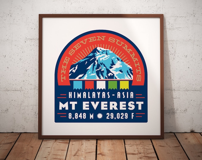 Mt. Everest Seven Summits Print - Etsy