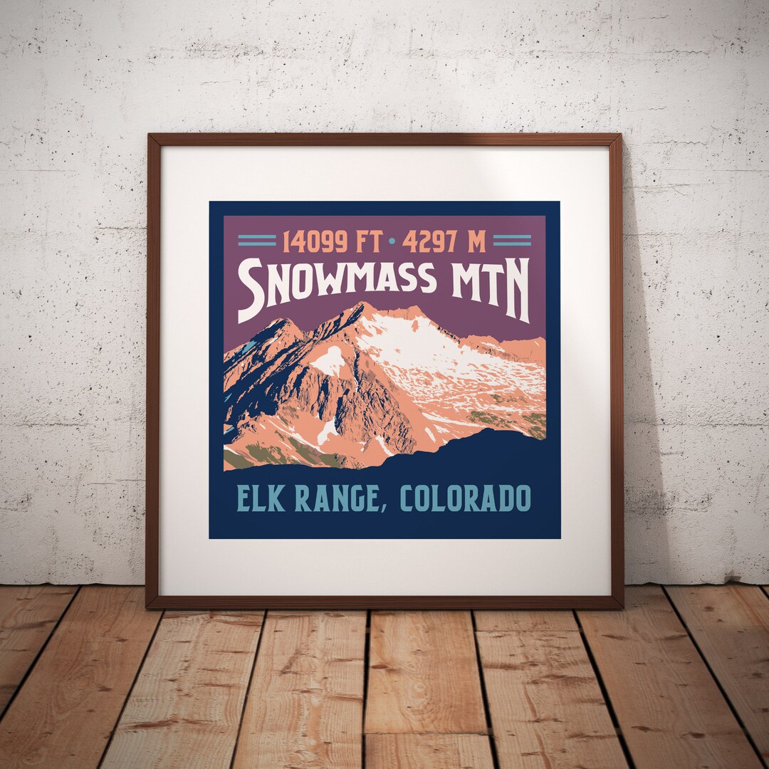 Snowmass Mountain Colorado 14er Print - Etsy