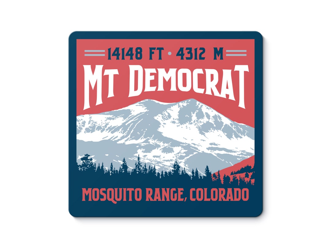 Mt Democrat Colorado 14er Sticker - Etsy