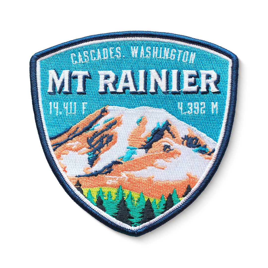 Mt Rainier Cascades Patch - Etsy