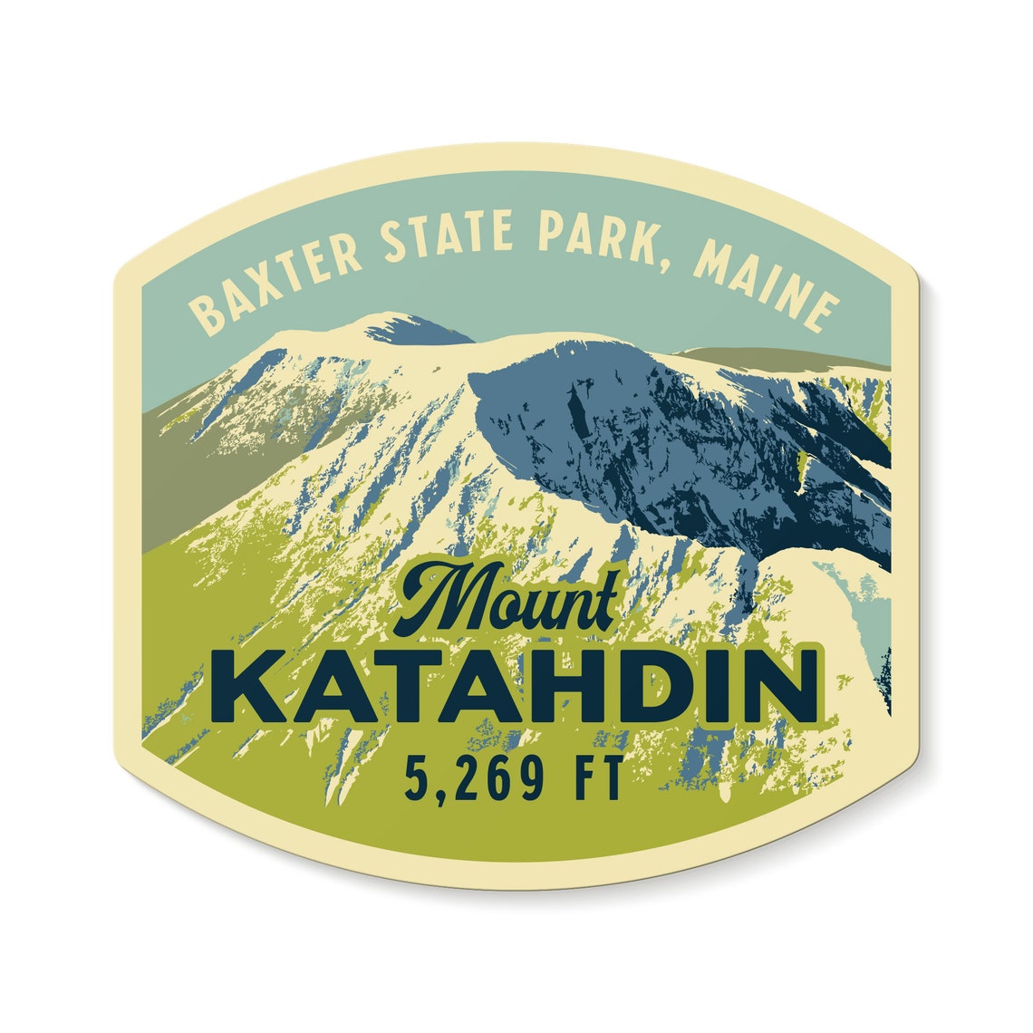 Mount Katahdin Decal Sticker - Etsy