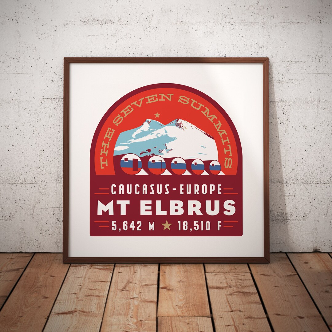 Mt Elbrus Seven Summits Poster Print - Etsy