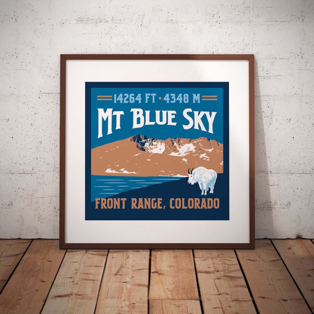 Mt Blue Sky Colorado 14er Poster Print - Etsy