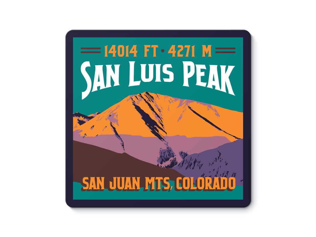 San Luis Peak Colorado 14er Sticker - Etsy