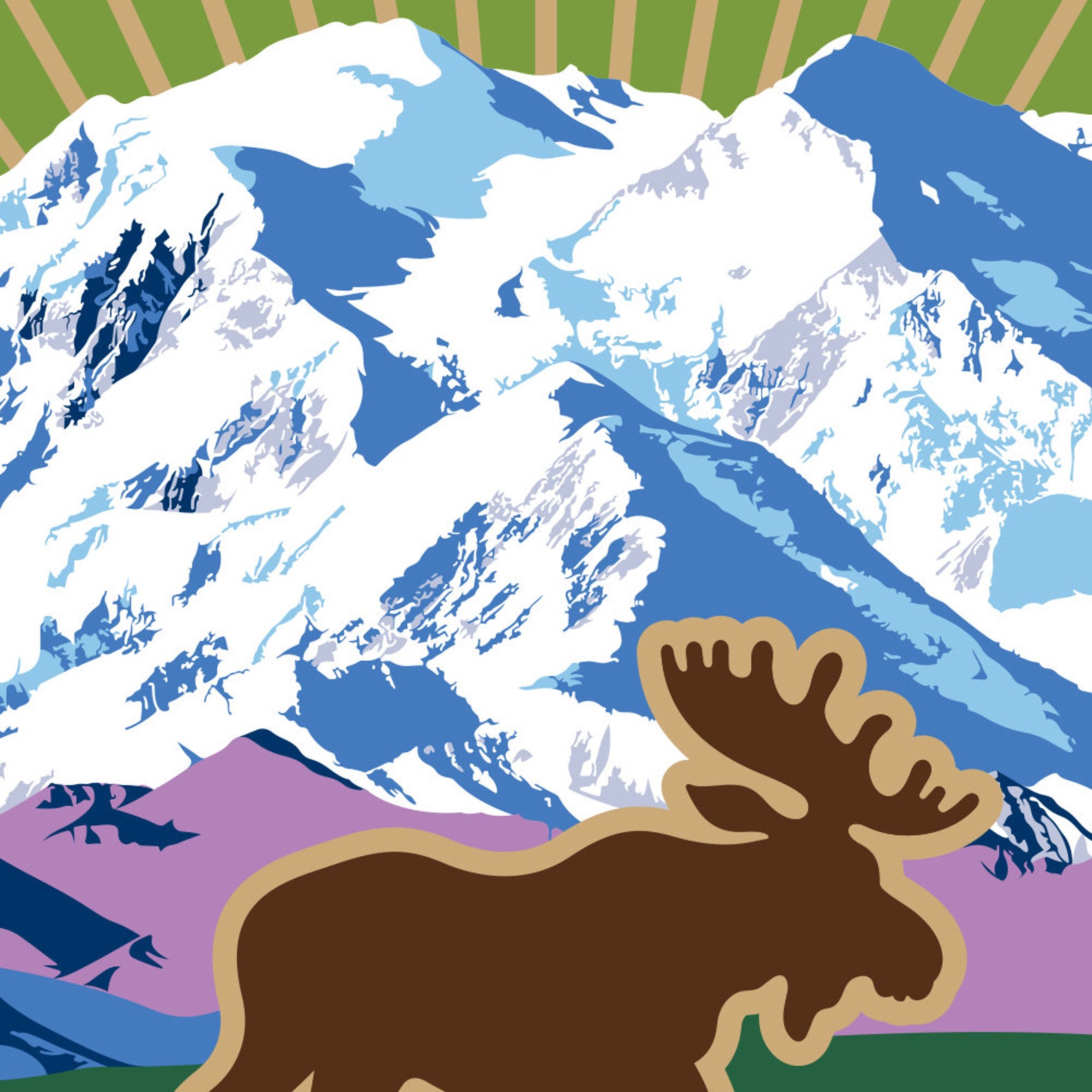 Denali Seven Summits Print | Etsy