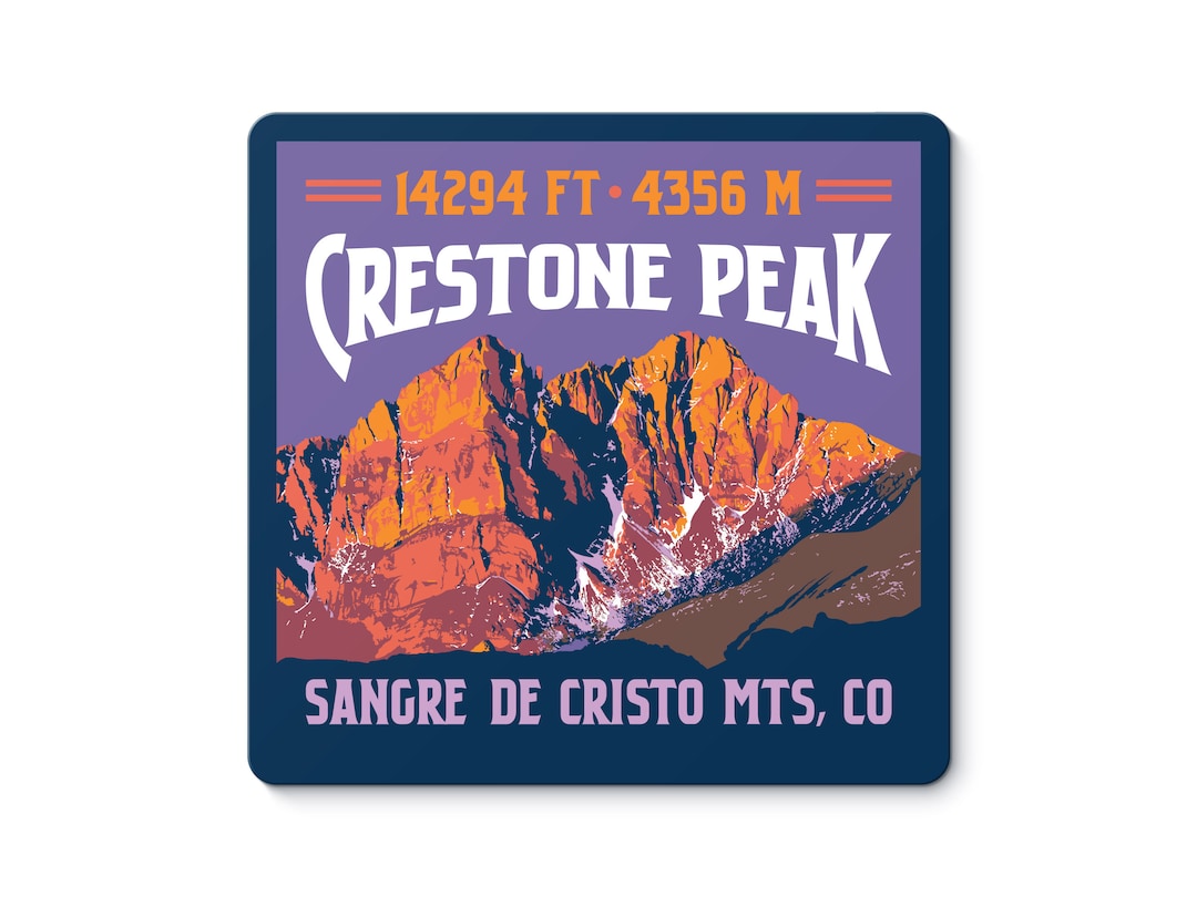 Crestone Peak Colorado 14er Sticker - Etsy