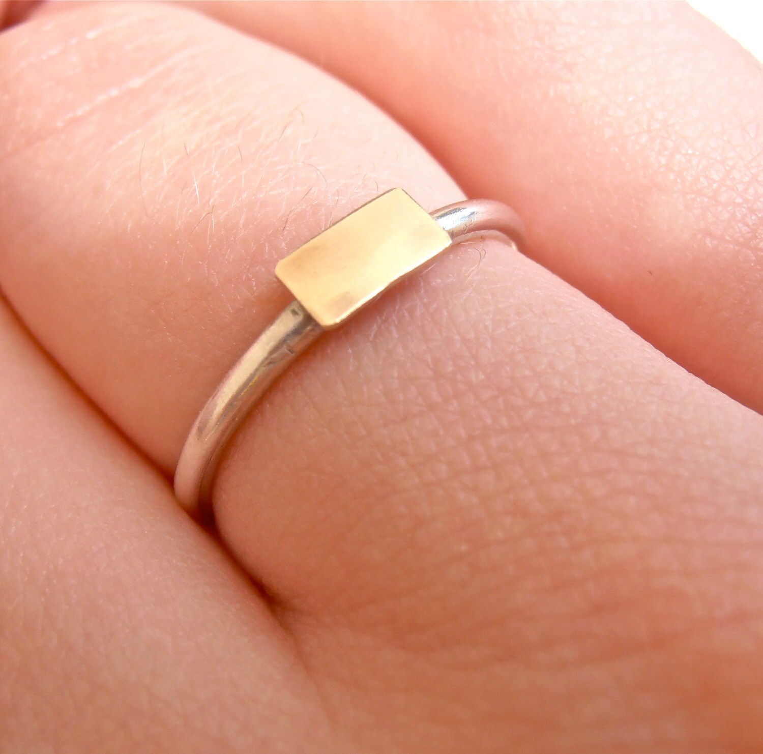 Unisex Urban Modern 14k Gold / Sterling Silver Ring Knuckle - Etsy