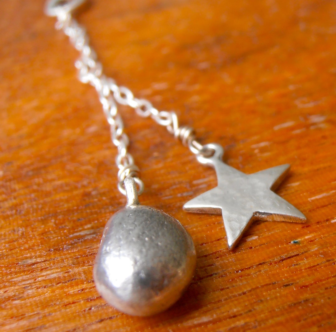 Bold "rock Star" Necklace Sterling Silver Jordan River Silver Rock ...