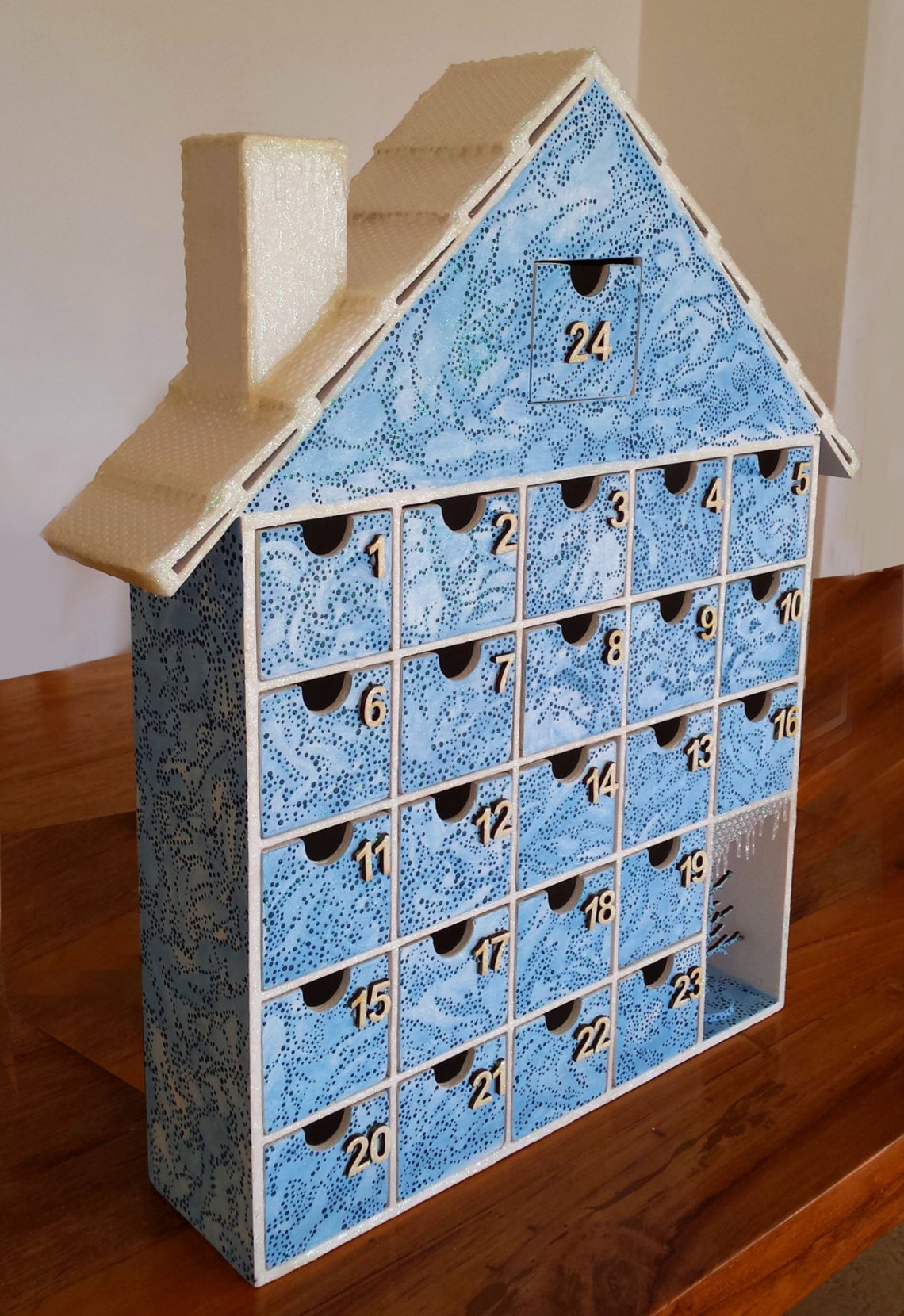 Wooden Advent Calendar - Painted - A Gift That Keeps on Giving All ...