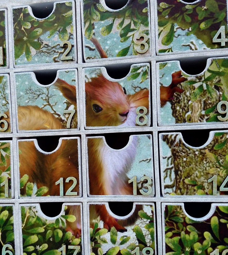 Squirrel & Friends in the Glittery Woods Advent Calendar - Decoupage ...