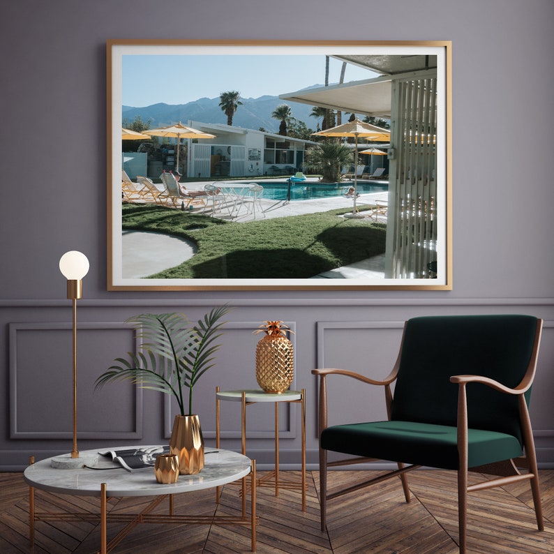 Slim Aarons Inspired, Large Beach Poster, Pool Print, Palm Springs ...
