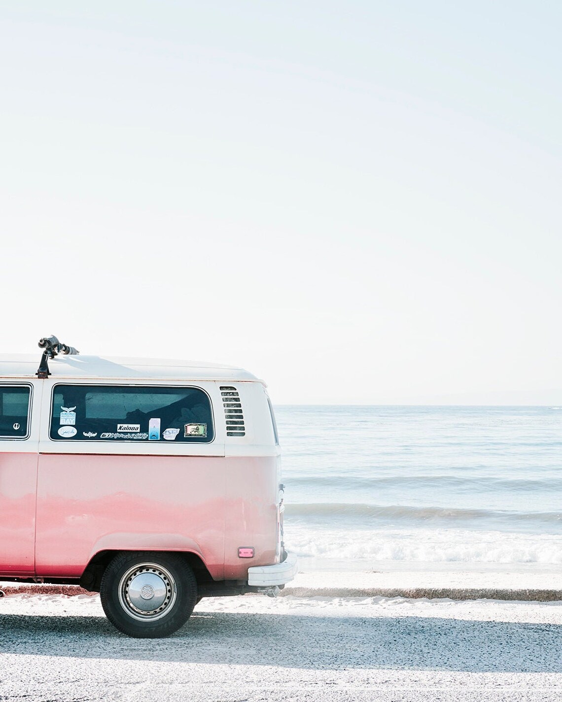 Beach Kombi Print, Surfer Wall Art, Boho Beach Wall Art, Pink VW Combi ...