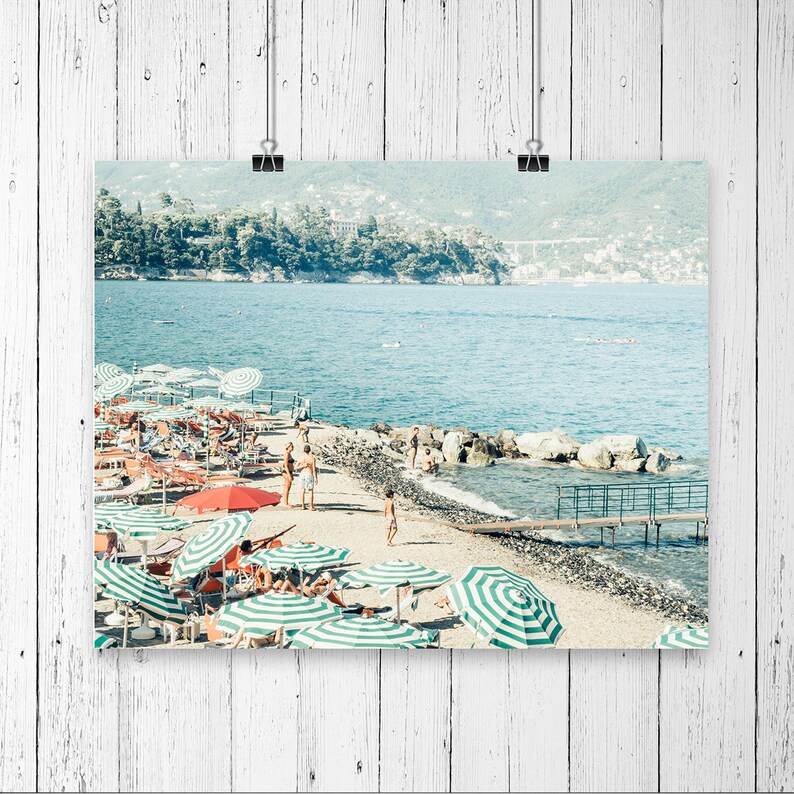 Vintage italian beach print Italy wall art Beach | Etsy