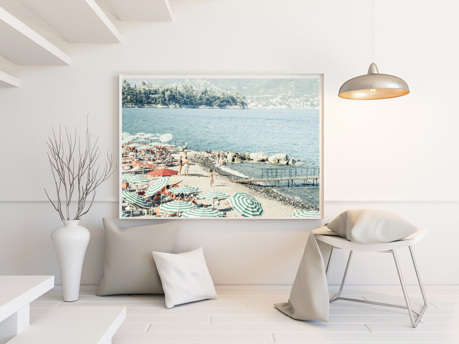 Vintage Italian Beach Print, Italy Wall Art, Beach Photography ...