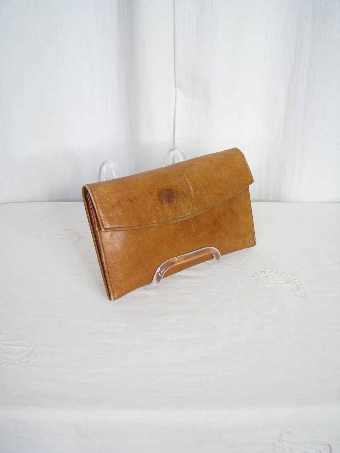 Vintage Leather Wallet / 1960s Wallet / Boho Hippie Leather Wallet ...