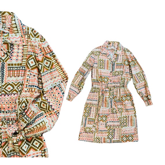 60s geometric mod dress - Gem