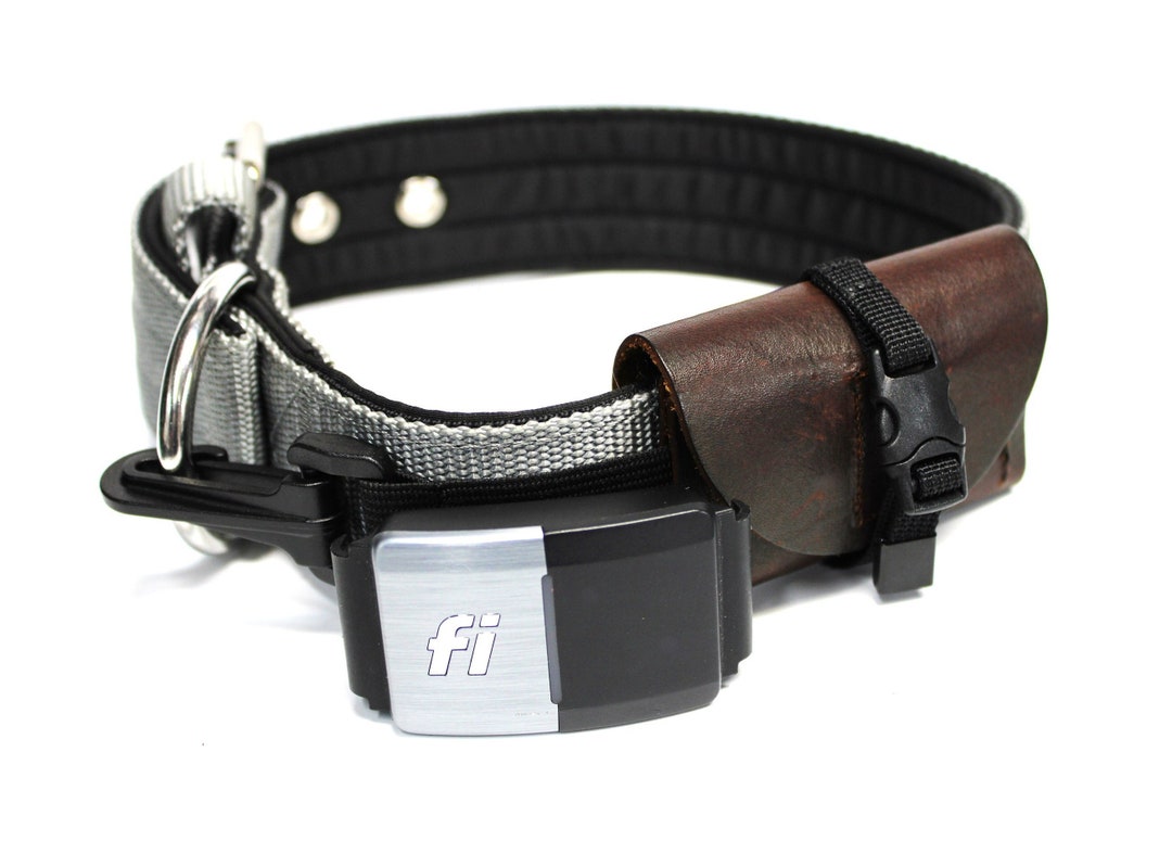 Fi 2 Series Tracker Pouch: Custom Dark Brown Leather Dog Collar ...