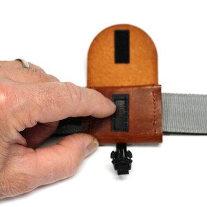 Dog Tag Collar Pouch / Brown Leather Pet Tag Silencer - Etsy