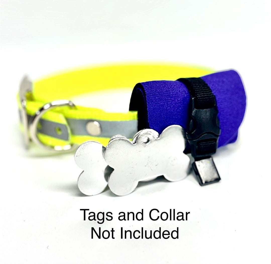Mini Dog and Cat Tag Collar Pouch: Small Pet Neoprene Water-resistant ...
