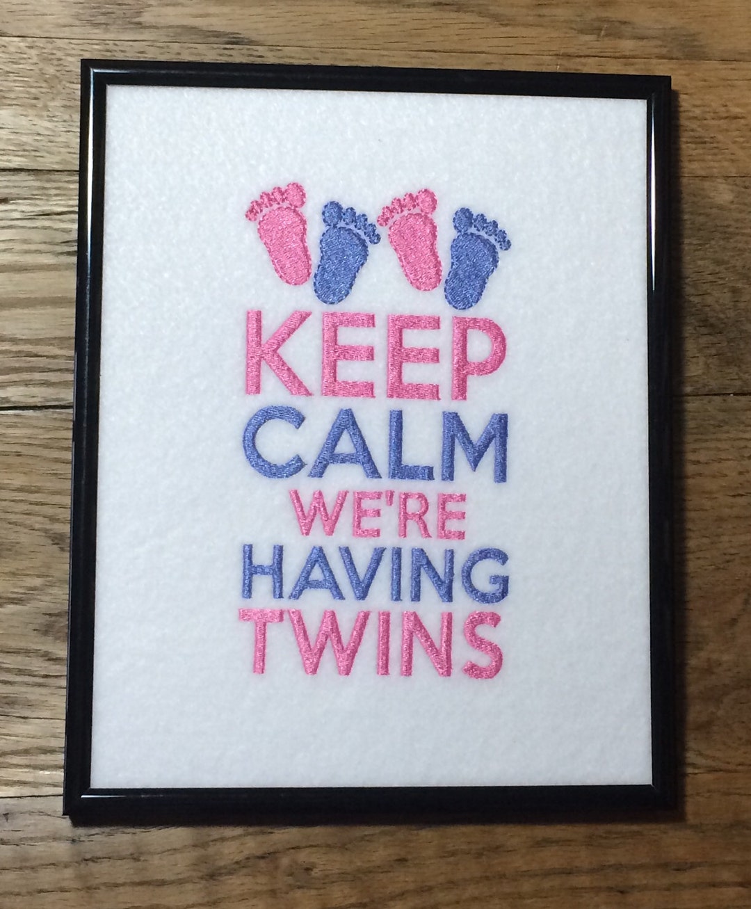 Twin Birth Announcement, Keep Calm We're Having Twins, Baby ...