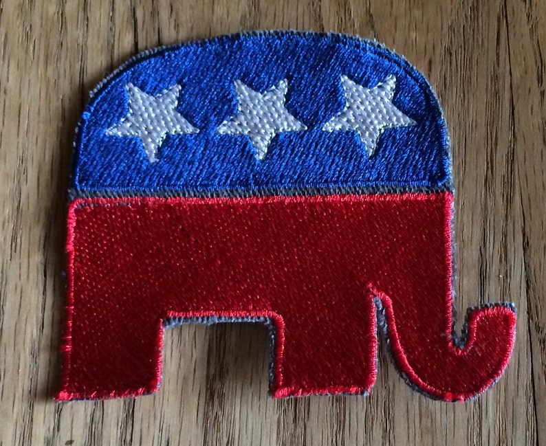 Political Republican Elephant or Democrat Donkey Sew on Patch - Etsy