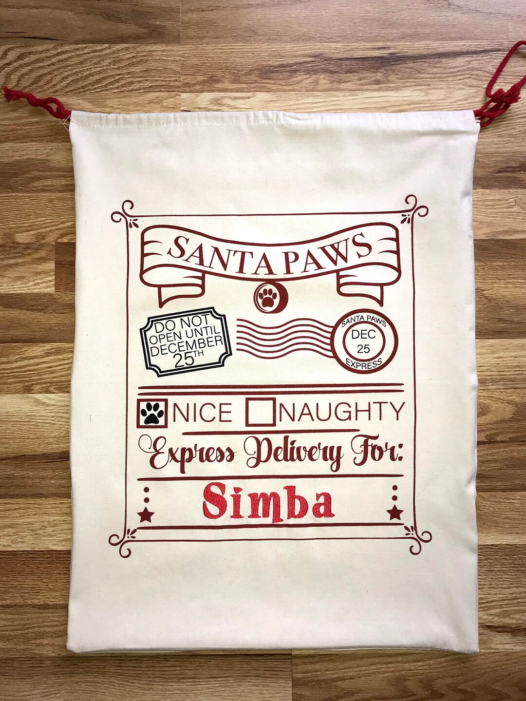 Pet Santa Sack - Dog Santa Bag - Pet Christmas Sack - Christmas Bag ...