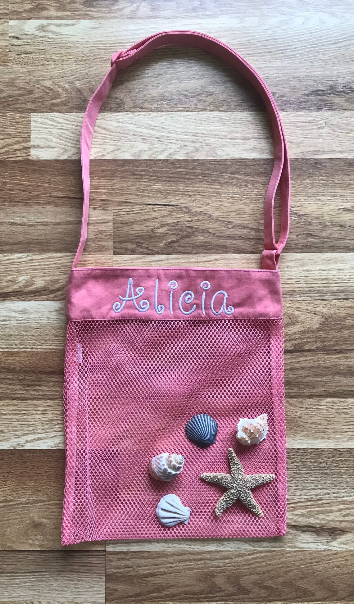 Seashell Collecting Bag, Kids Beach Bag, Seashell Mesh Bag, Bag for ...