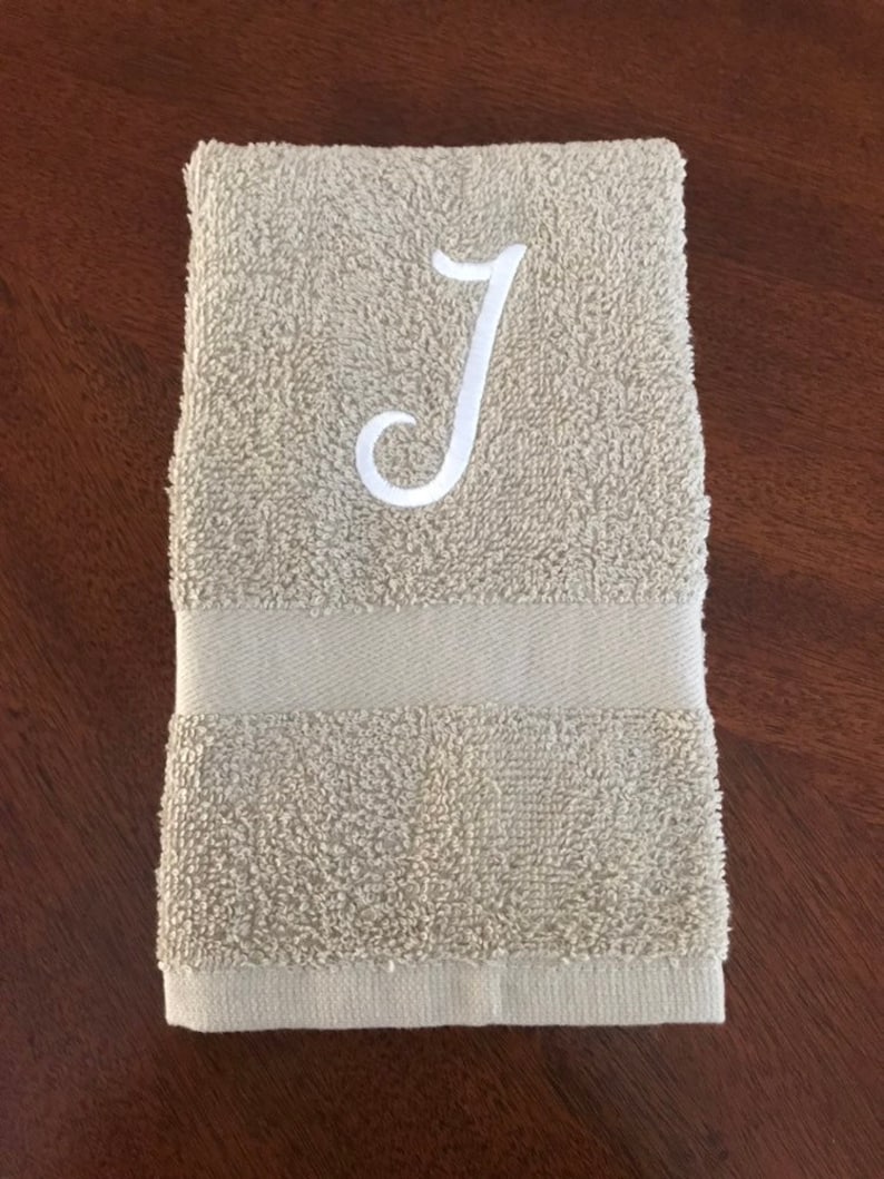 Monogrammed Hand Towel Personalized Hand Towels Initial | Etsy