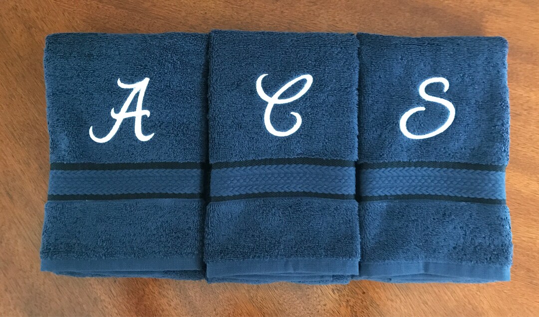 Monogrammed Hand Towel - Personalized Hand Towels - Initial Towels ...