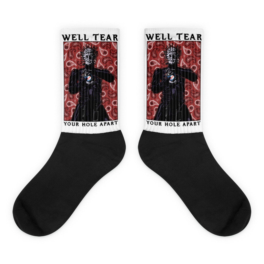 Poppered up Pinhead Hellraiser Socks - Etsy UK