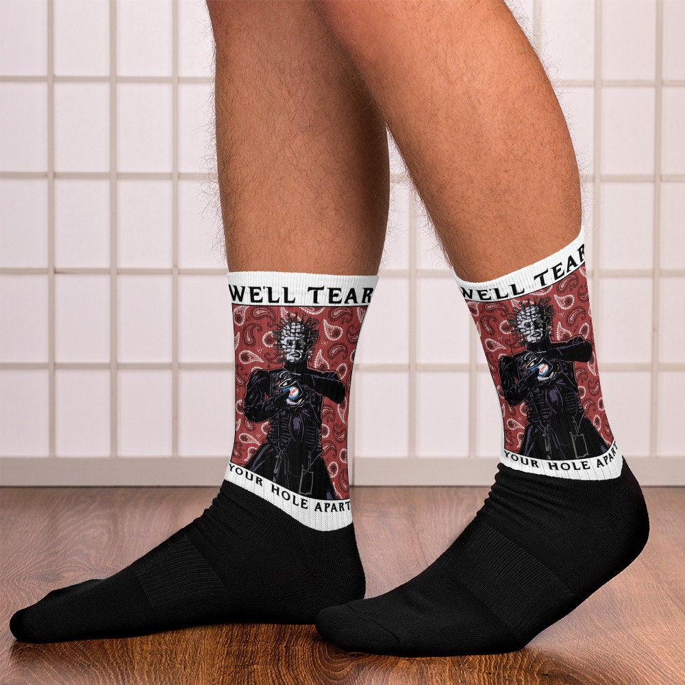 Poppered up Pinhead Hellraiser Socks - Etsy UK