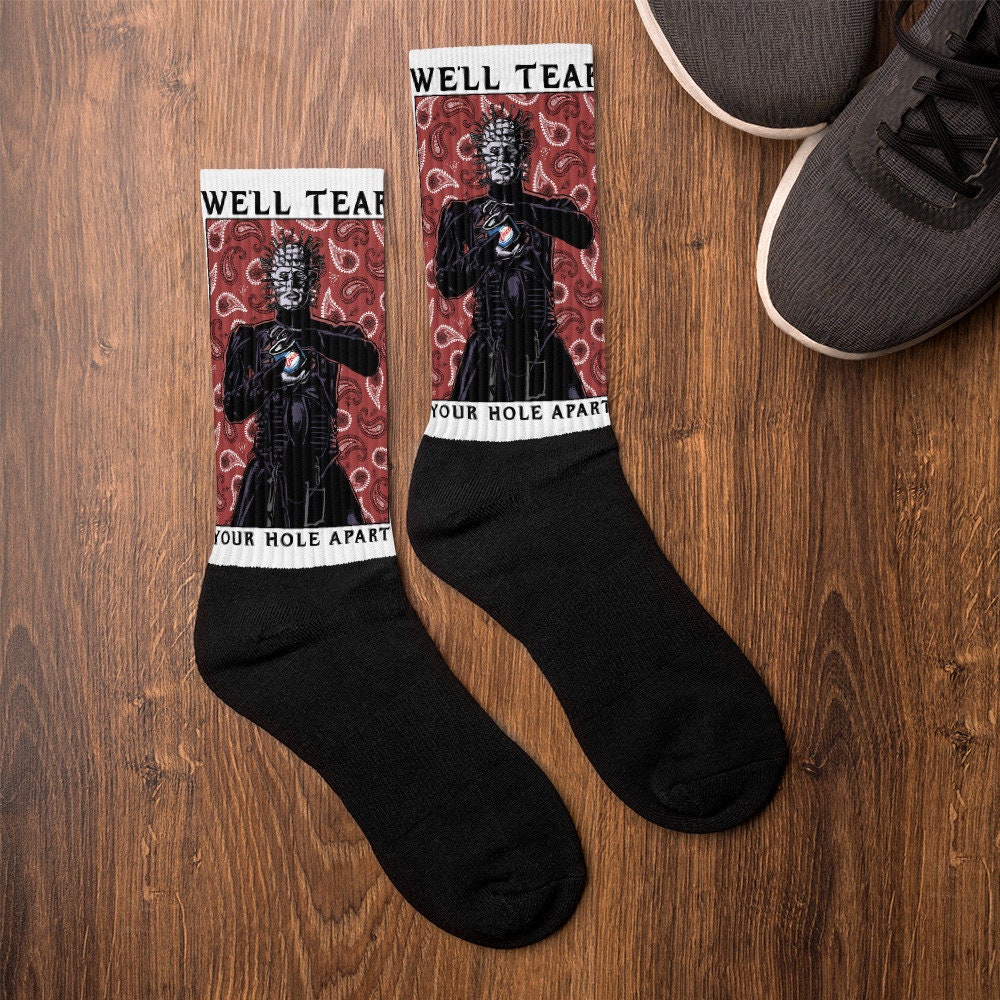 Poppered up Pinhead Hellraiser Socks - Etsy UK