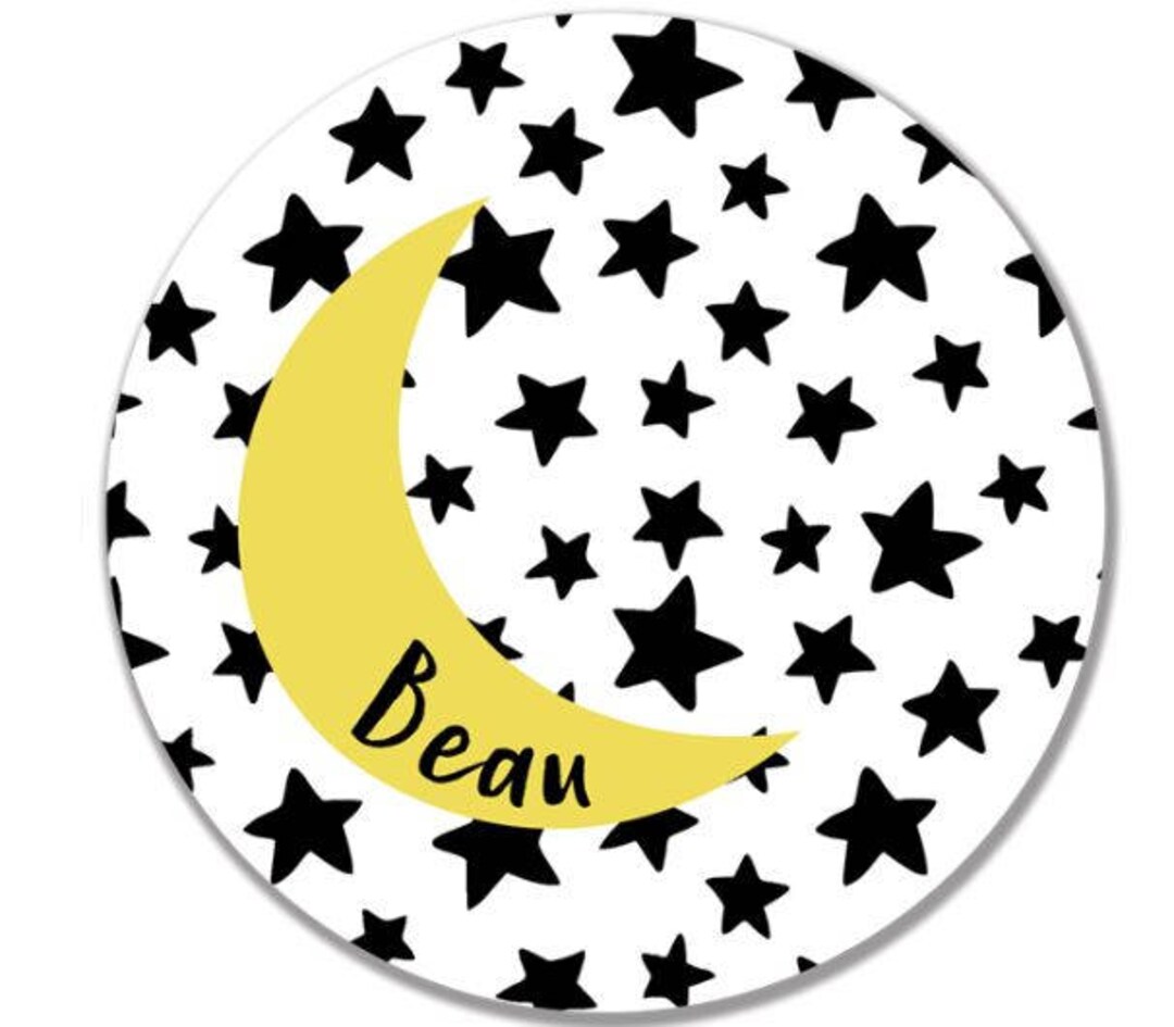 Personalized Melamine Plate Custom Melamine Dish Moon Stars - Etsy
