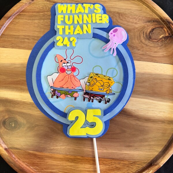 Spongebob Cake Topper - Etsy