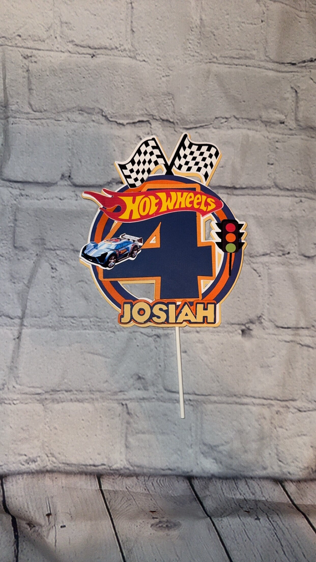 Hot Wheel Cake Topper - Etsy