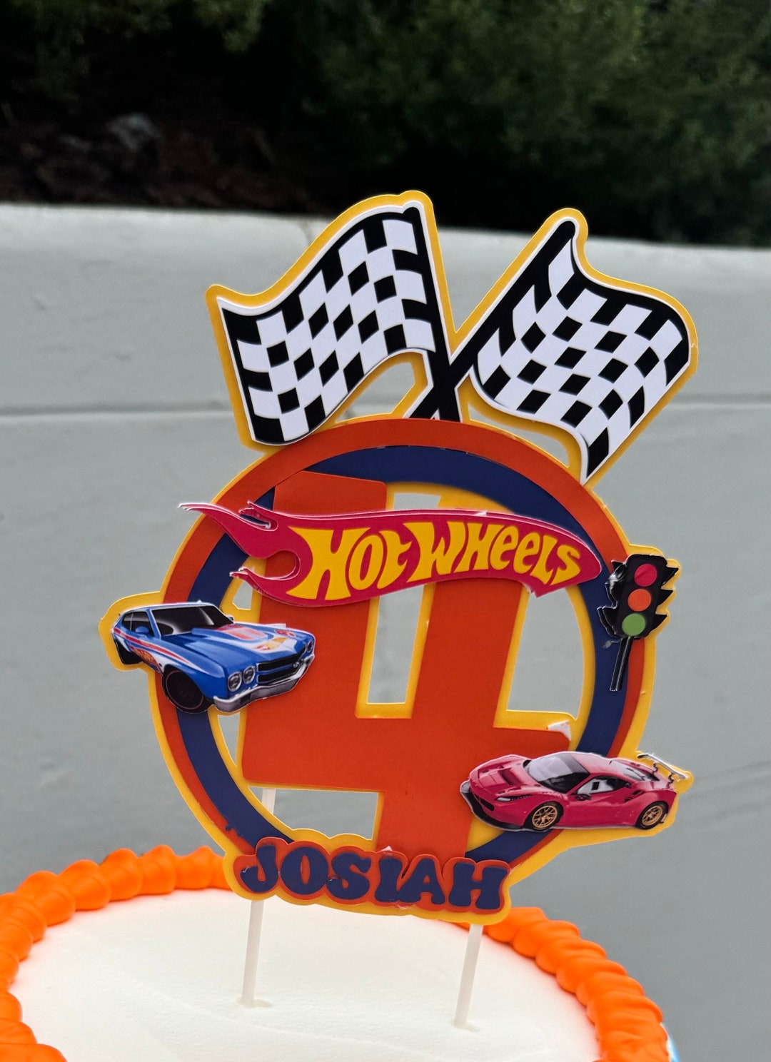 Hot Wheel Cake Topper - Etsy