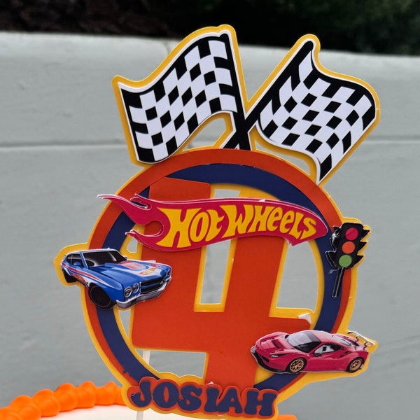 Hot Wheels Cake Topper 3d - Etsy