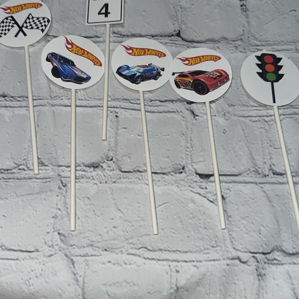 Hot Wheel Cupcake Topper Svg - Etsy