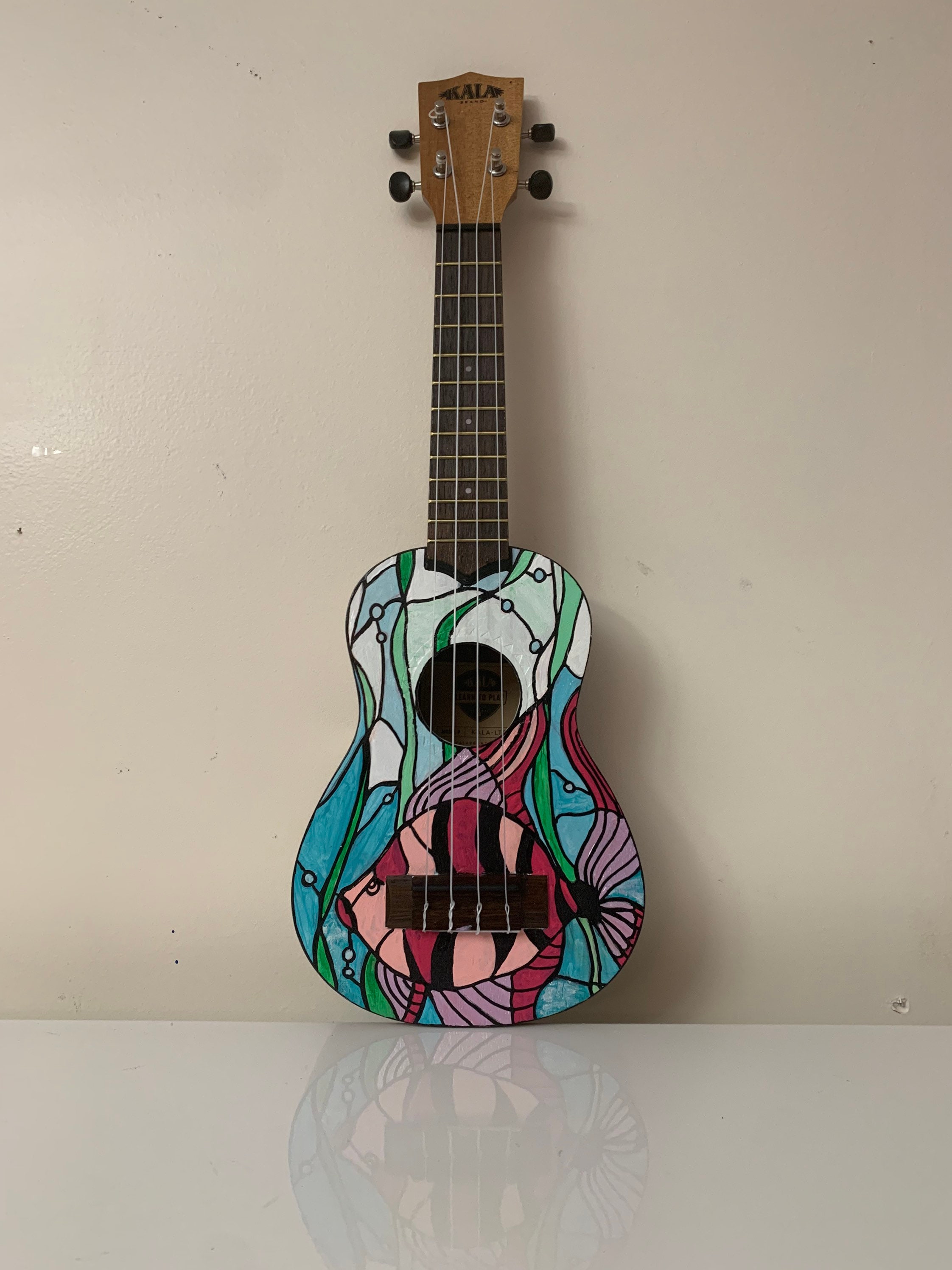 Soprano Kala Ukulele, Hand Painted Ukulele, Ocean Themed Ukulele, Fish ...