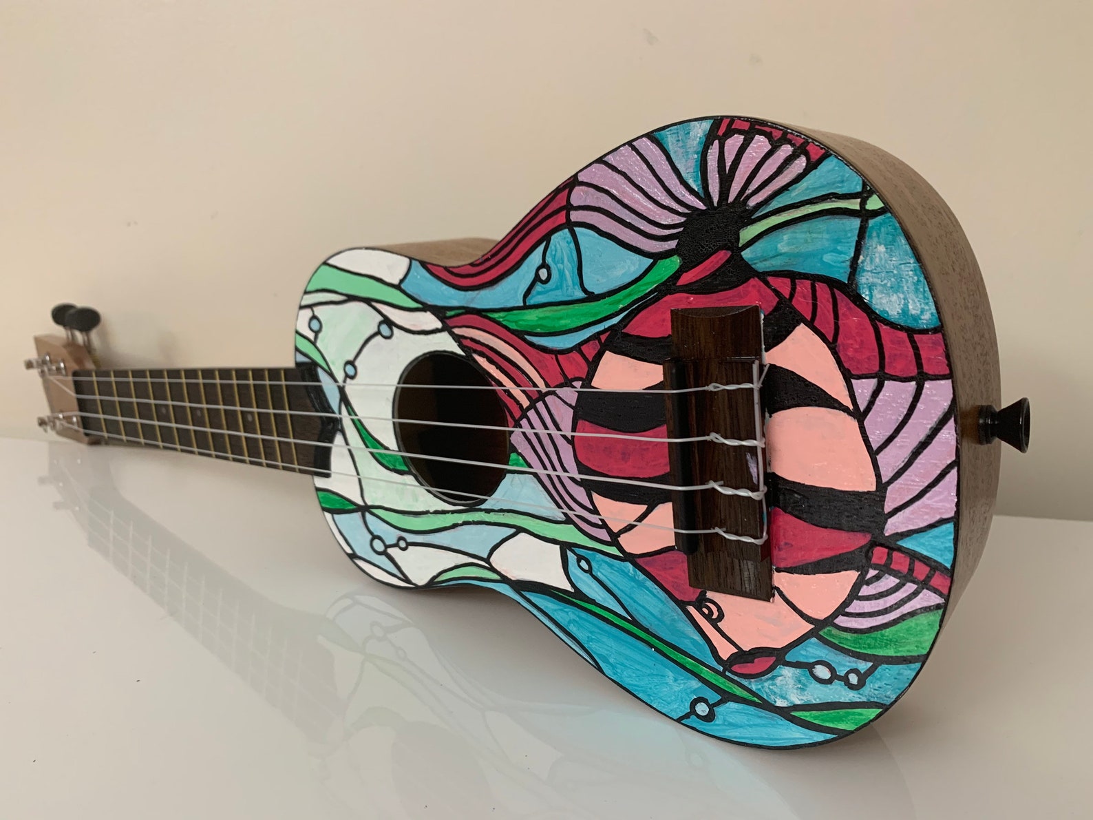 Soprano Kala Ukulele, Hand Painted Ukulele, Ocean Themed Ukulele, Fish ...