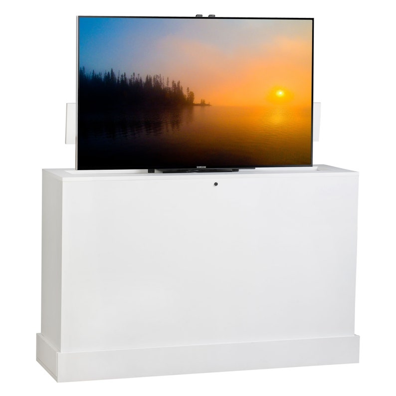 Azura 360 Degree Swivel TV Lift Cabinet in White - Etsy