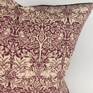 William Morris Brer Rabbit Cushion Cover red - Etsy