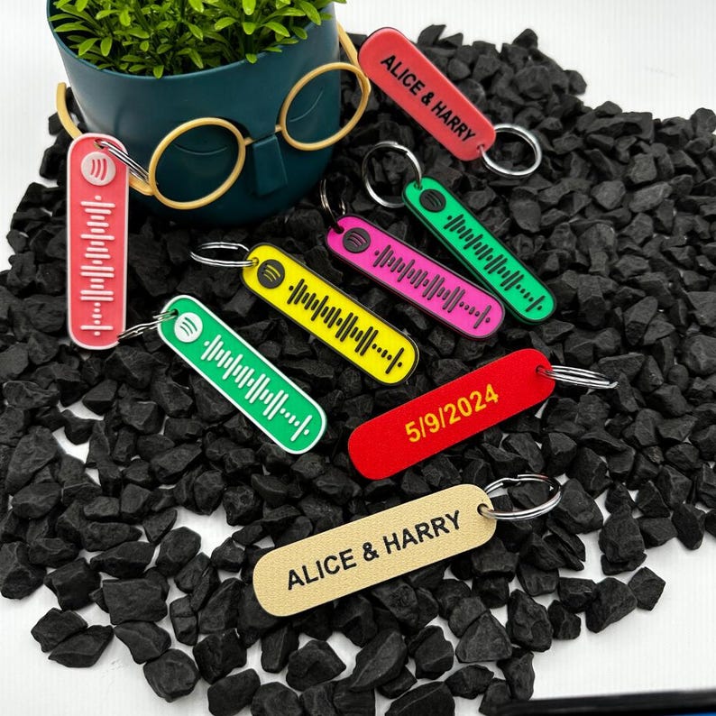 Custom 3D Printed Spotify Keychain With QR Code – Personalized Song ...