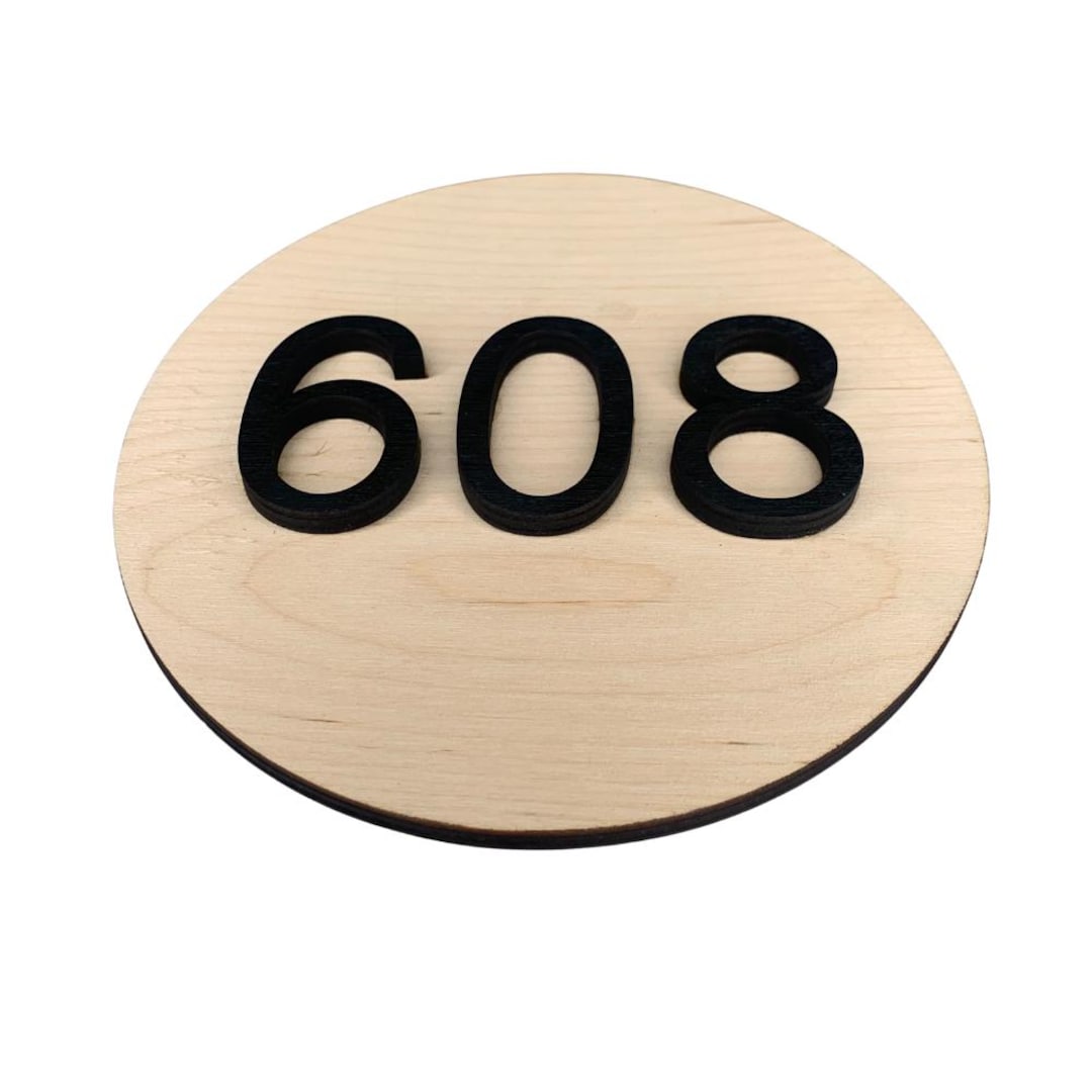 Custom Wooden Room Number Sign for Hotels & Airbnb | Personalized Door ...