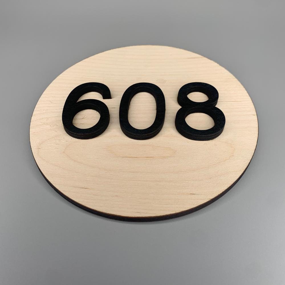 Custom Wooden Room Number Sign for Hotels & Airbnb | Personalized Door ...