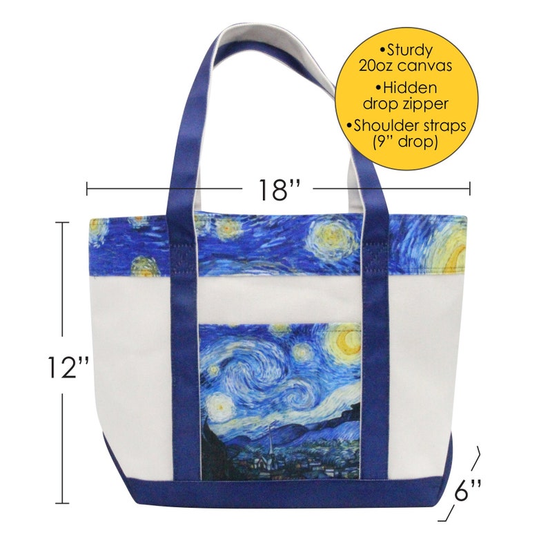 NEW Van Gogh's Starry Night Large Shoulder Strap Canvas - Etsy Australia